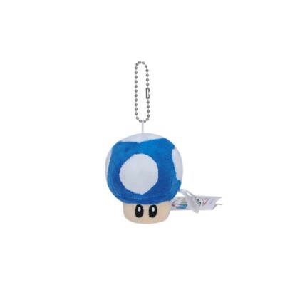 7cm Super Mario Bros Plush Toy Blue Toad Mushroom Stuffed Animal ...