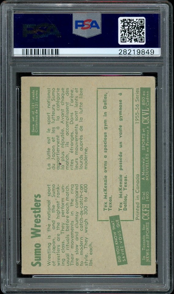 1955 Parkhurst Wrestling #60 Sumo Wrestlers PSA 3 | eBay