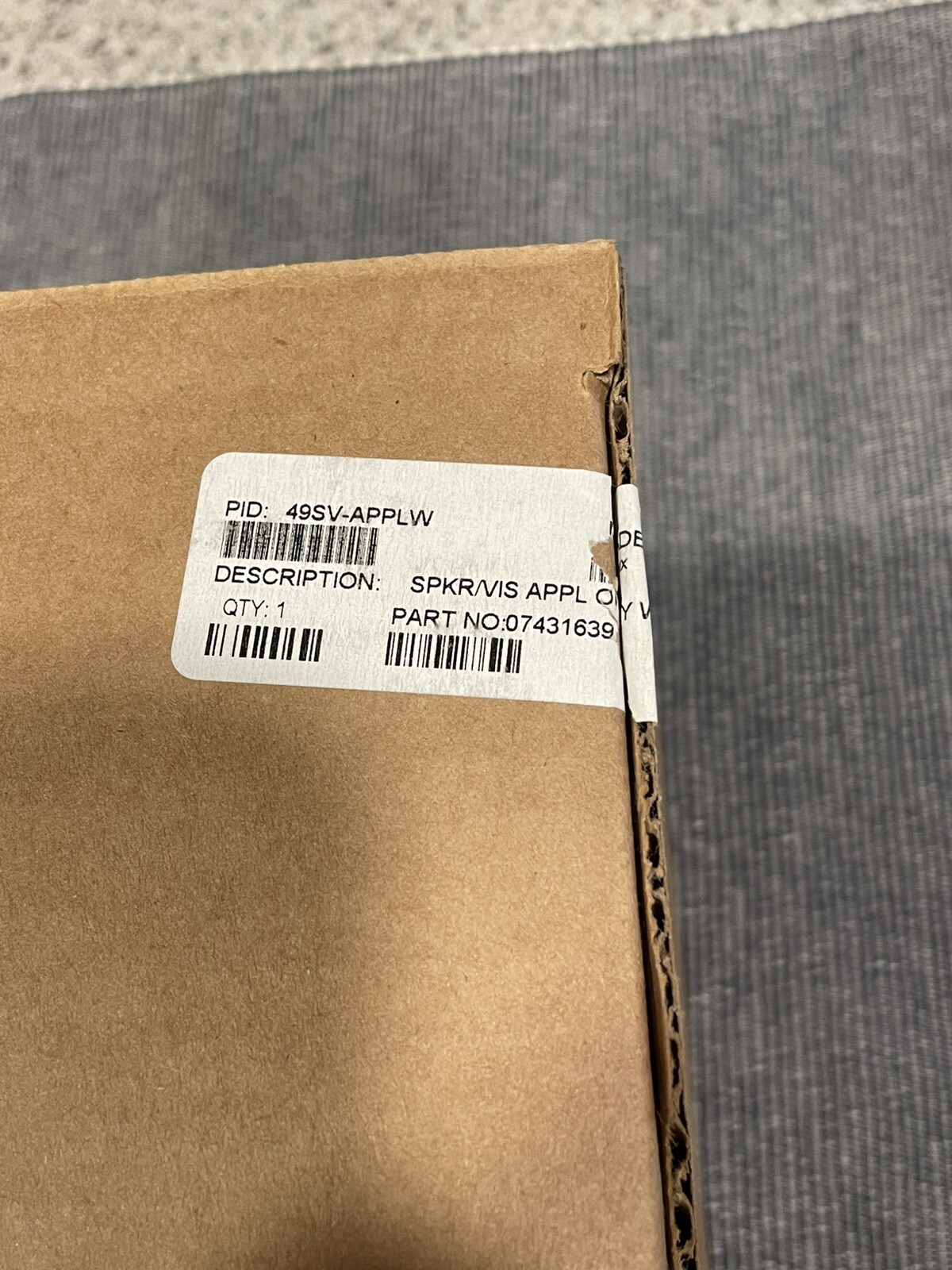 Simplex 49SV-APPLW Fire Alarm Speaker Strobe With 49SVC-WWFIRE White ...