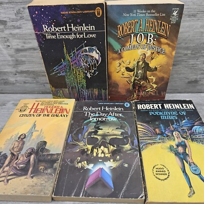 Robert Heinlein Book Lot (5) Paperback Podkayne Day After Citizen ...