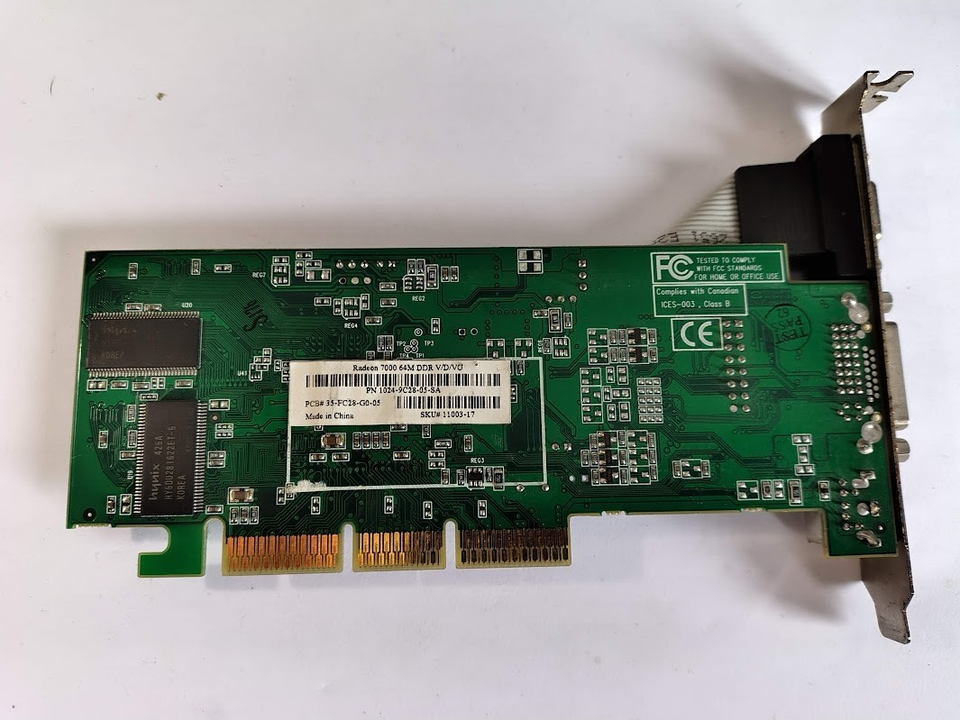 Sapphire ATI Radeon 7000 V/D/VO 64MB AGP DVI VGA S-Video Graphics Card ...