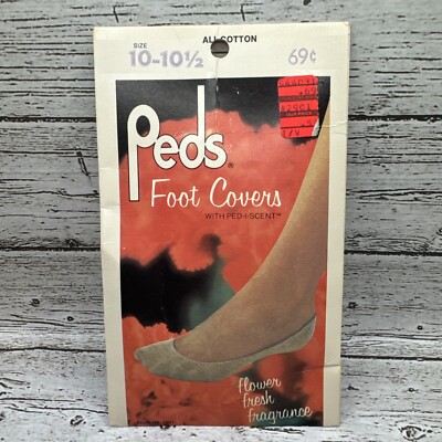 Vintage Package Peds Foot Covers Ped-I-Scent 10 - 10 1/2 Prop NOS Shoe ...