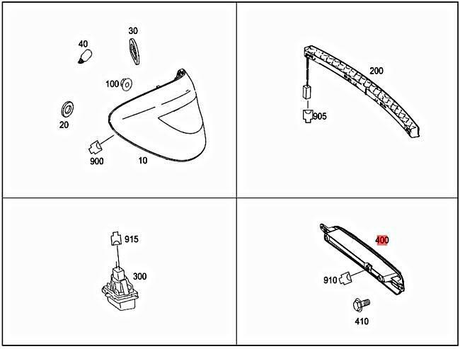 Genuine MERCEDES C218 X218 CLS C218 Rear fog lamp 2188200056 | eBay