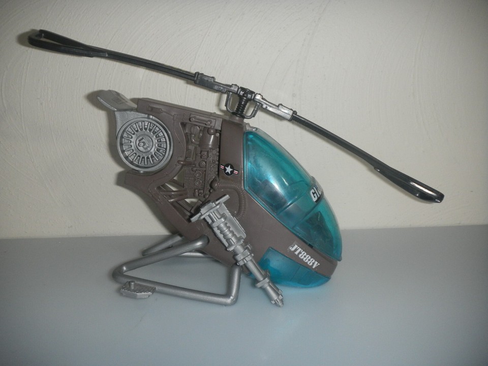 1990 Vintage G.I. GI Joe 3.75 ARAH Locust Helicopter & Blueprints *100% ...