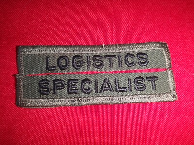 Set of US Army Logistician: LOGISTICS - SPECIALIST Subdued Tabs Patches ...