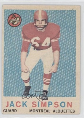 1959 Topps CFL Jackie Simpson Jack Simpson #31 | eBay