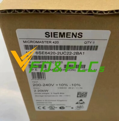 New Siemens 6SE6420-2UC22-2BA1 MICROMASTER 420 Inverter 6SE6 420-2UC22 ...