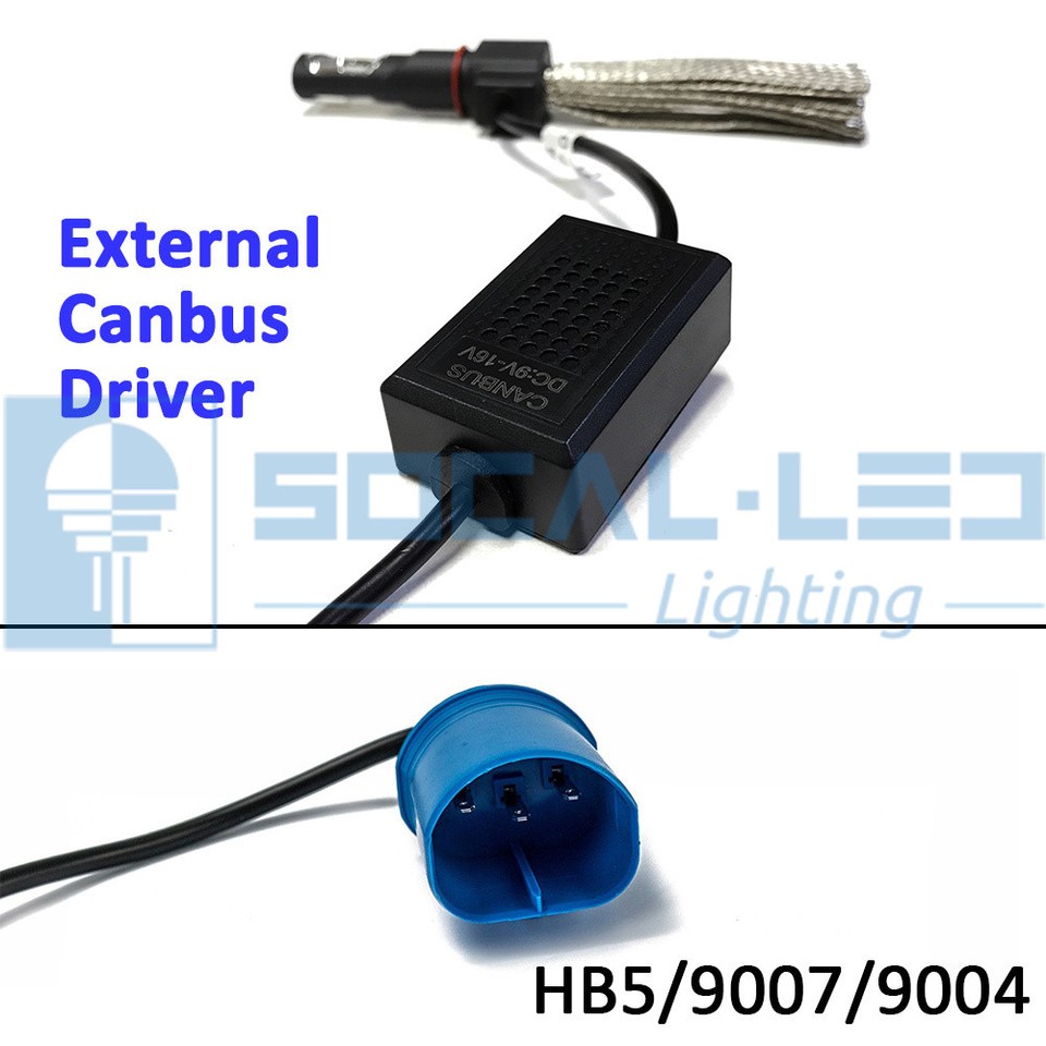 2x Fanless Canbus HB5 9007 LED Conversion Kit Hi/Lo Headlight Bulbs ...
