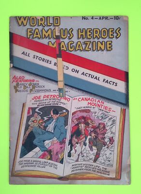 World Famous Heroes #4 1942 Centaur Publications Low Grade Comic Book ...