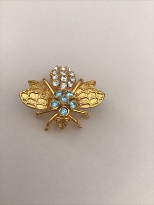 Vintage Signed 1998 PSCO Gold Plated Swarovski Crystal Bumble Bee ...