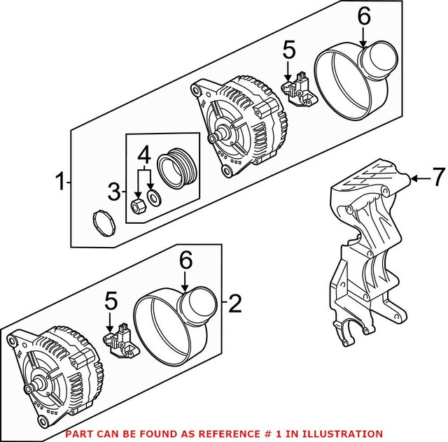 2007 Audi Q7 Alternator 190 Amp Water Cooled 021903016A 43165 for sale ...