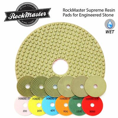 RockMaster 4" Engineered Stone Polishing Pads 6 Piece Kit | eBay