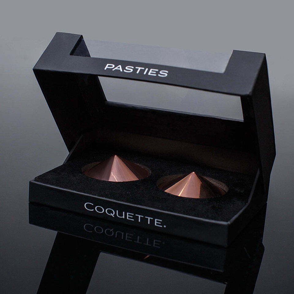 Coquette Pleasure Collection Metal Pasties Rose Gold | eBay