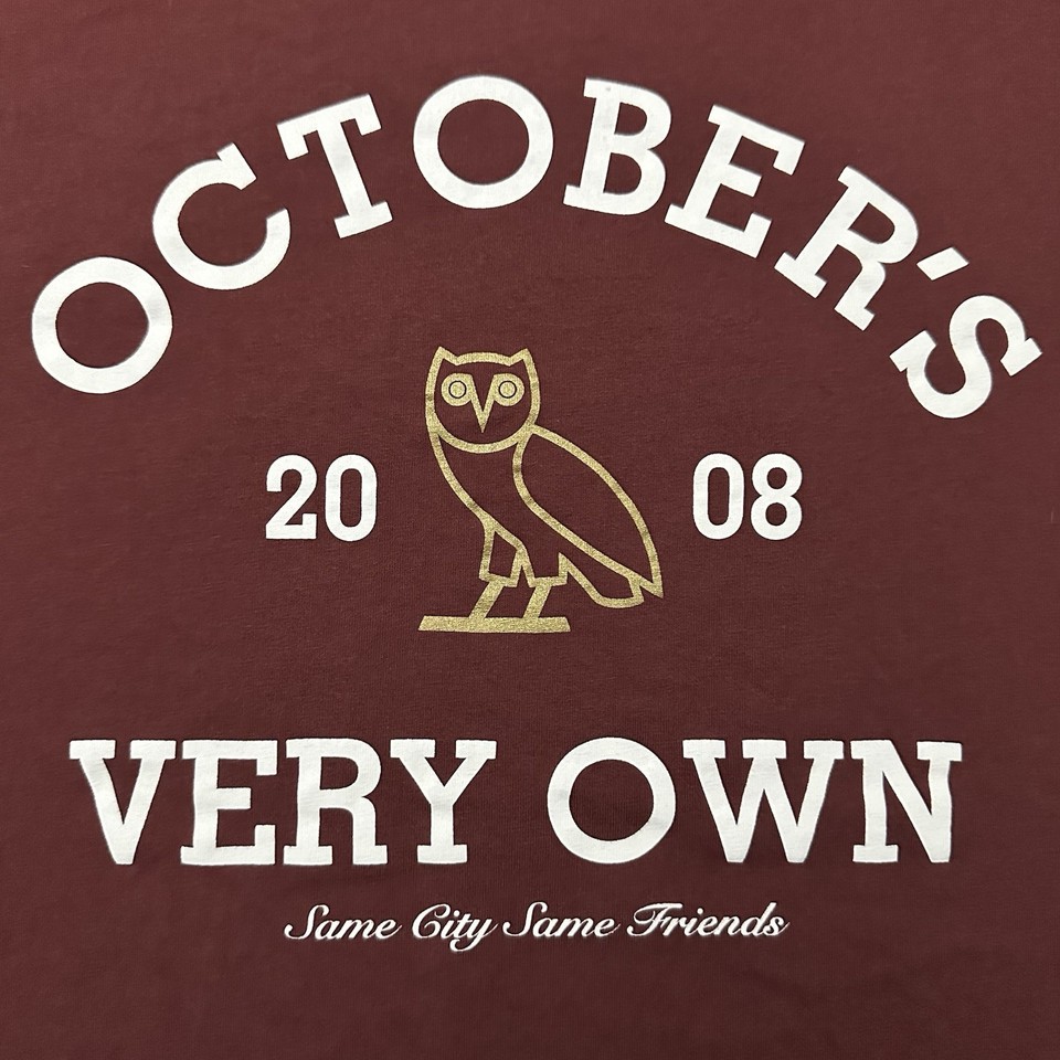 OVO Drake Octobers Very Own 2008 Collegiate T Shirt Mens Size Medium ...