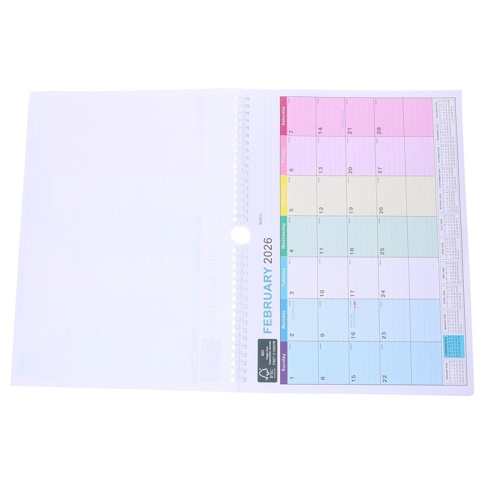 Monthly Horizontal Calendar Yearly Planner Academic Daily Schedule ...