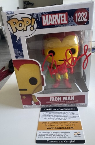 Iron Man Autographed Funko Pop *Robert Downey Jr* AUTHENTICATED Holo QR ...
