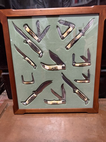 Vintage Case XX Blue Scroll Stag 1977 Set Of 12 | eBay