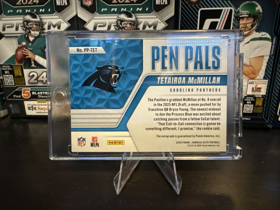 🔥2025 Panini Donruss Elite Tetairoa McMillan On Card Pen Pals (RC) SSP ...