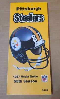 1987 Pittsburgh Steelers Media Guide 55th Season EX | eBay
