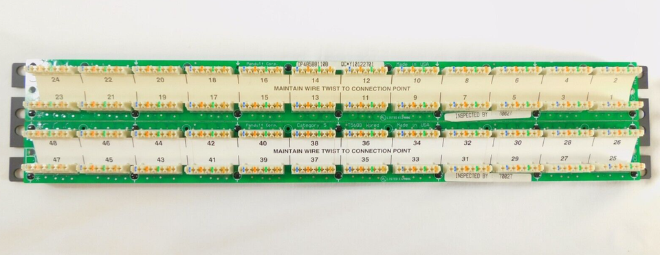 Panduit Data Patch Category 5 48-Port Patch Panel T568B DP48588110B ...