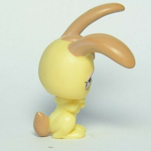 Littlest Pet Shop LPS 887 Yellow Tan Brown Bunny Rabbit Flower Eyes -1 ...