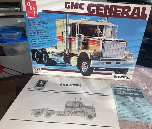 1/25 AMT / ERTL GMC GENERAL #6659 Semi Truck Model Kit BOX ONLY ...