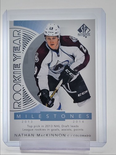 NATHAN MACKINNON 2017-18 SP AUTHENTIC MILESTONES ROOKIE YEAR Q3687 | eBay