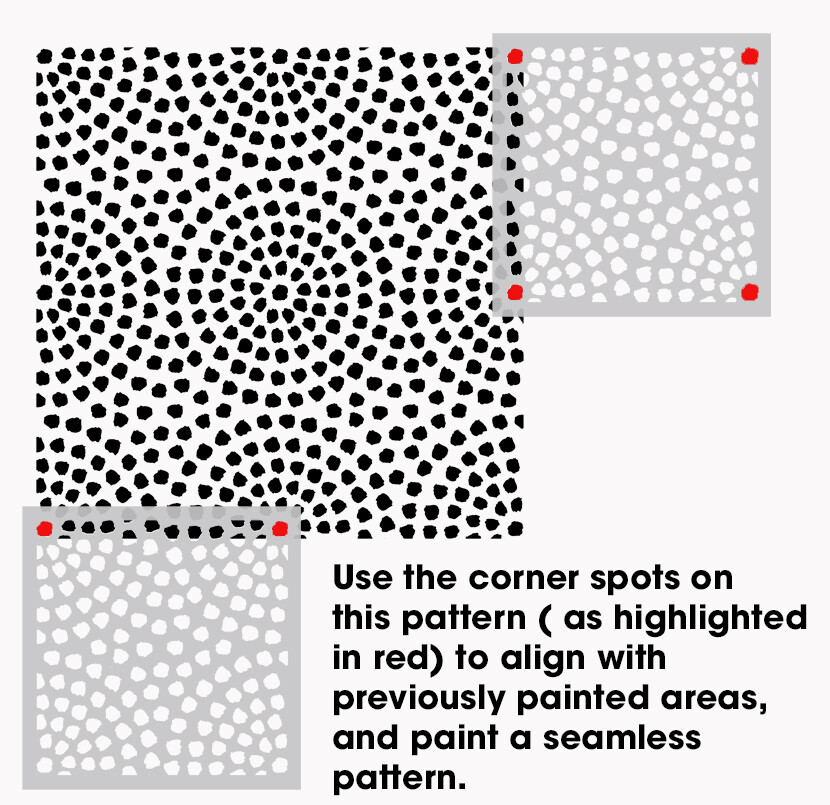 ERIN Paint Spots Wall Pattern Stencil, Nursery/Kids Room Wall Decor | eBay