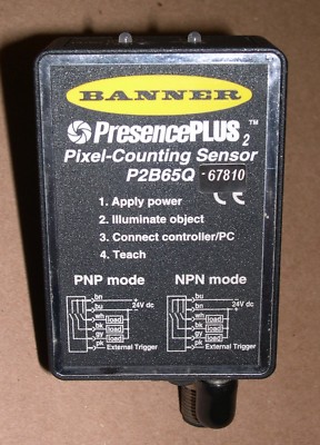 BANNER PRESENCE PLUS 2, P2B65Q, PIXEL COUNTING SENSOR, USED IN DEMO ...