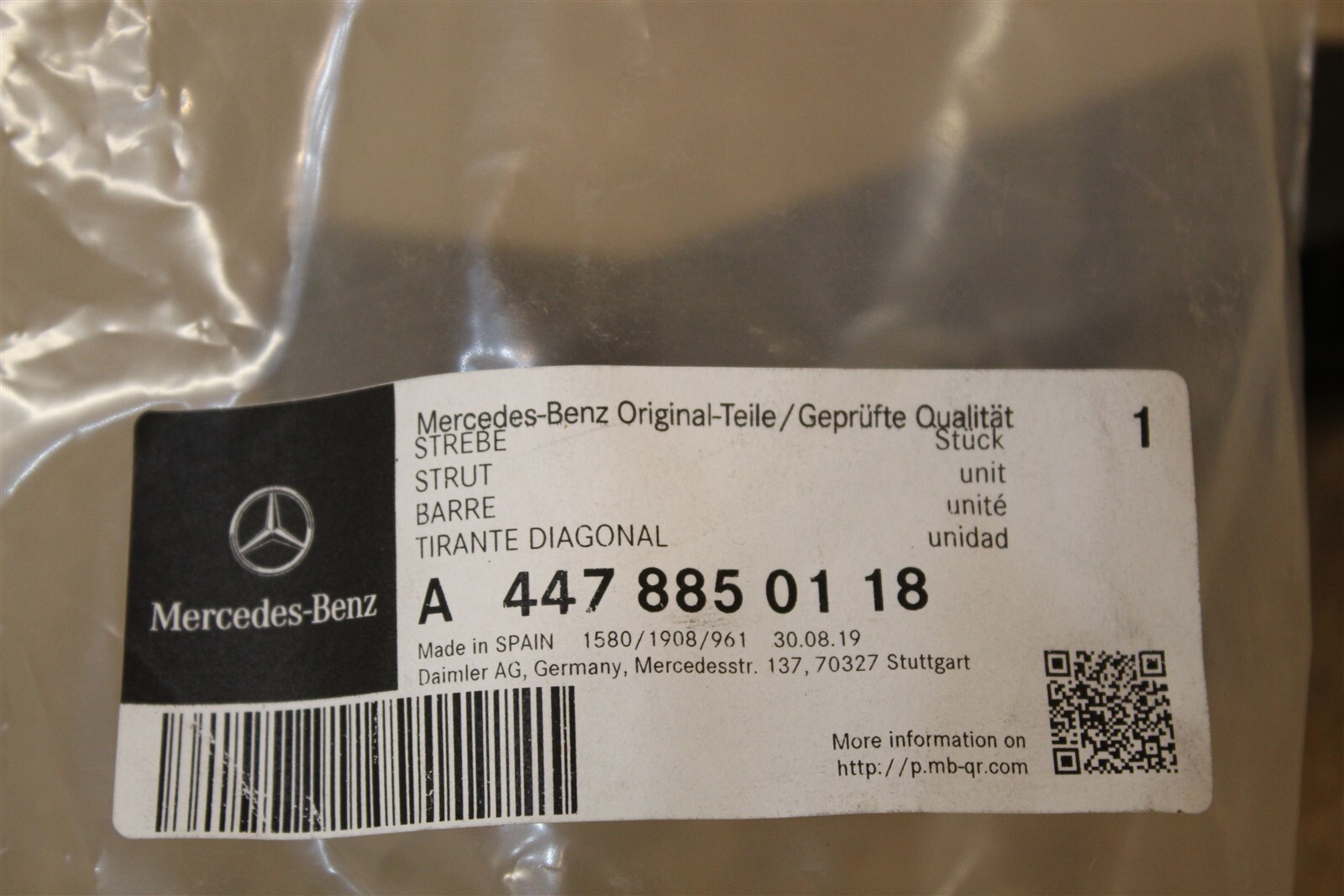 Mercedes-Benz VITO W447 Front Bumper Left Strut A4478850118 Genuine for ...
