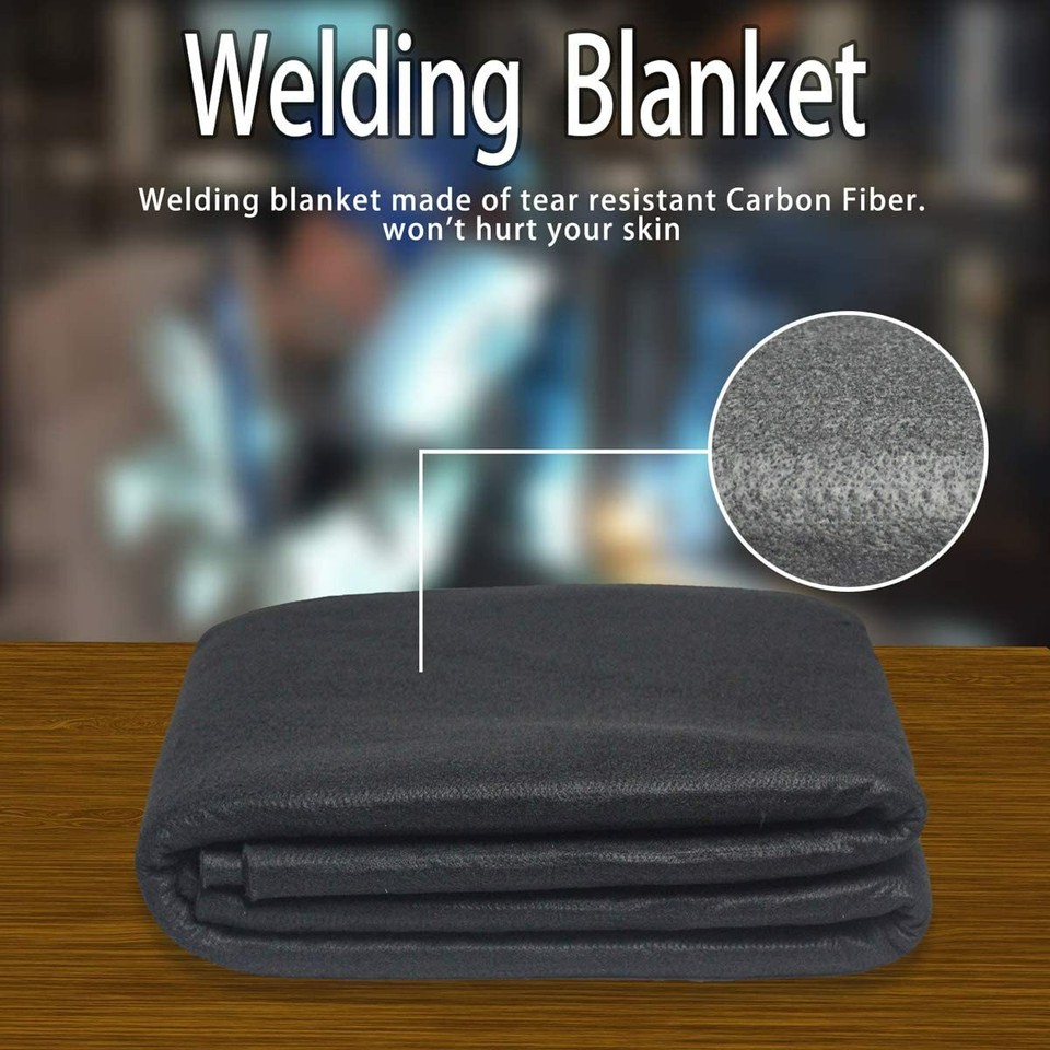Large 4' x 6' x 3mm Welding Blanket Plumbing Shield Heat Slag Carbon ...