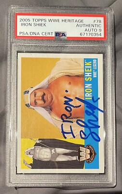 Iron Sheik WWE Heritage Signed Card PSA Auto Grade 9 | eBay