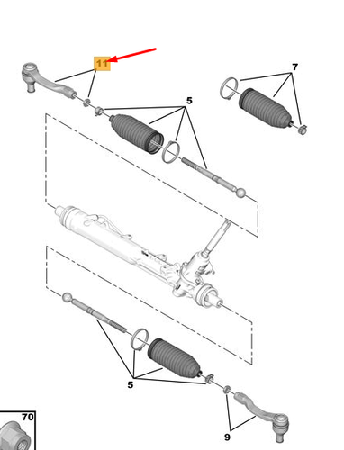 Kit de rotule de direction droite CITRO N JUMPY MK3 9820340180 Neuf et ...