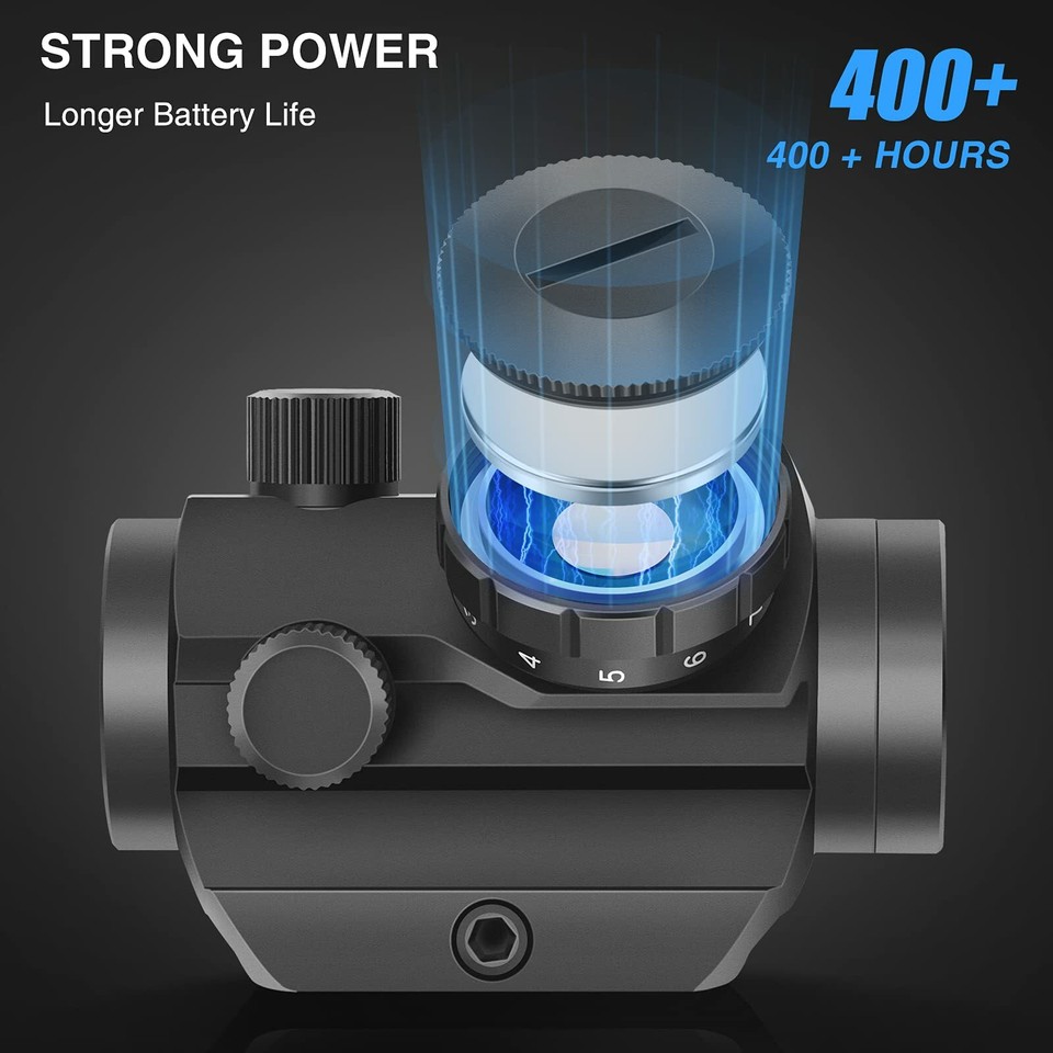 Sniper Red Dot Sight 2 MOA 1x25mm Reflex Sight with 1'' Inch Riser ...