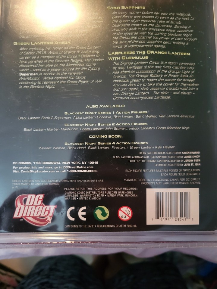 DC Direct Blackest Night Series 3 Larfleeze The Orange Lantern w ...