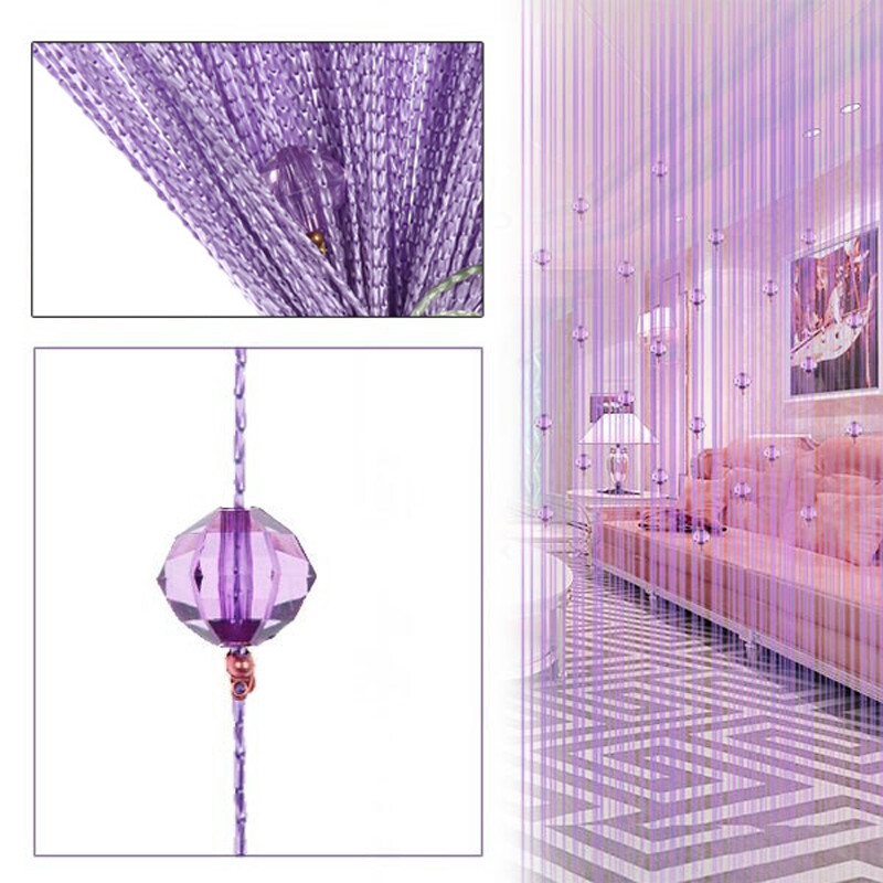 Decorative String Curtain Beads Wall Panel Fringe Room Door Window ...