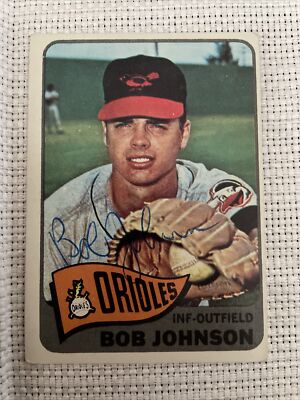 BOB JOHNSON 1965 TOPPS AUTOGRAPHED SIGNED AUTO BASEBALL CARD 363 ...