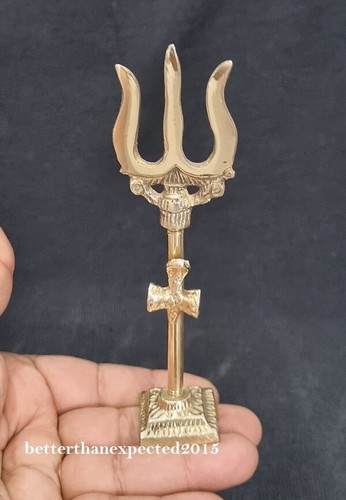 Lord Shiva Trident Brass Trishul Long Assembled Mahakaal Trishool Hindu ...