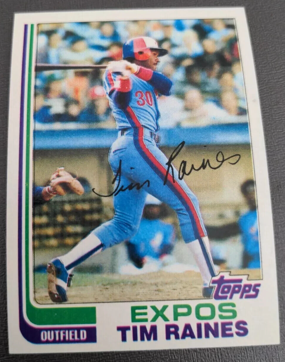 Tim Raines 1982 Topps (HOF) Expos #70 Mult. Defects One-of-a-Kind Card ...