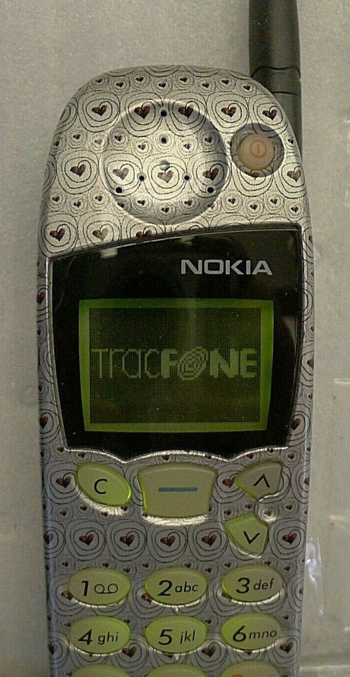 Nokia 5180iP Cell Phone Tracfone with Custom Faceplate & Leather Case ...