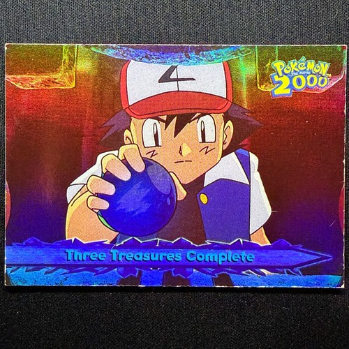 topps Pokemon The Movie 2000 Rainbow Holo Foil #60 Three Treasures ...