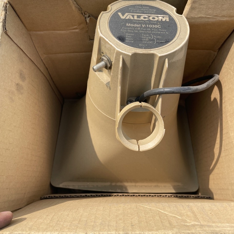 New Valcom V1030c 5 Watt 1 Way Paging Horn beige v-1030c New Old Stock ...