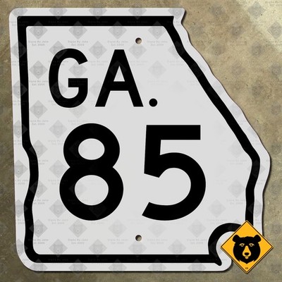 Georgia State Route 85 highway road sign 1956 Columbus Forest Park ...