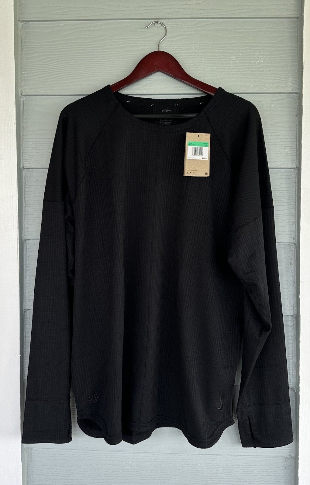 NEW Nike Yoga Men's Dri-FIT Crew Shirt Long Sleeve XL Black New NWT ...