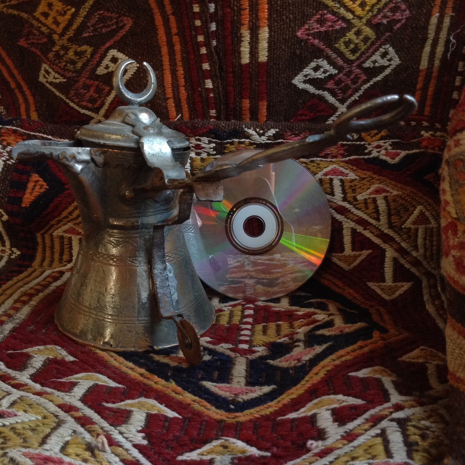 Antique Ottoman Coffee Dallah Turkish Drink Tea Kettle Pot Bronze Brass ...