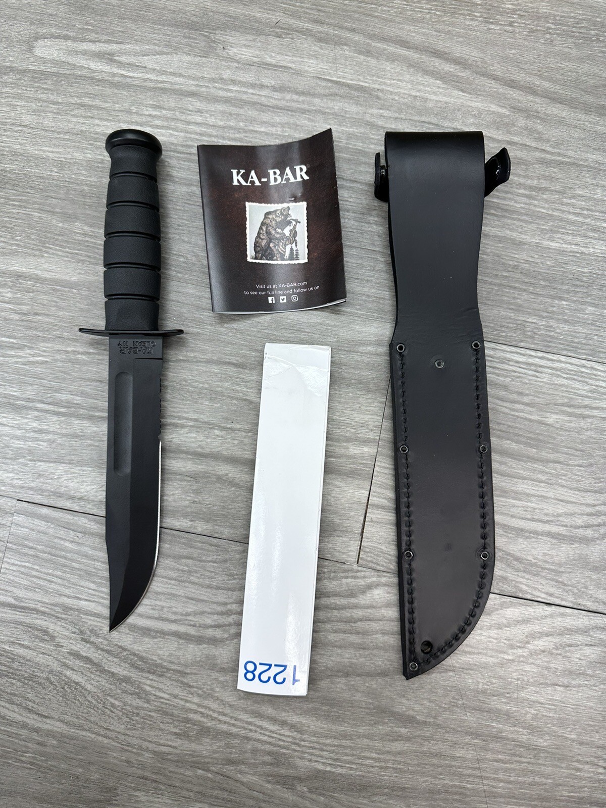 KA-BAR 1211 USA fixed blade knife & KA-BAR sheath | eBay