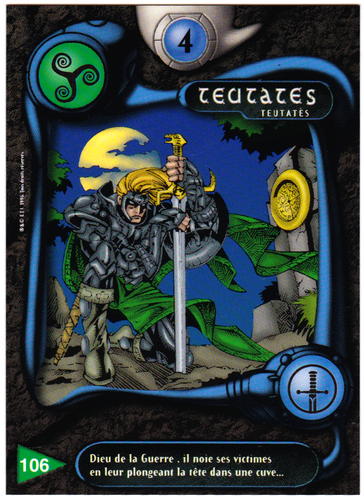 Carte Deus - 106 - Teutates - Série 1 - Avimage 1996 | eBay