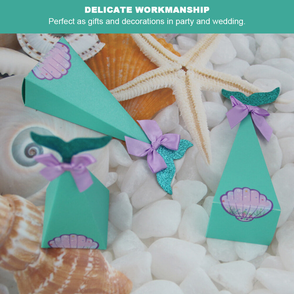 Gift Boxes Paper Fishtail Shape Candy Bags Gift Package For Wedding ...