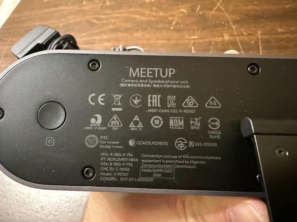 Logitech MeetUp Video Conferencing Camera System V-R0007 w/Exp mic & 2 ...