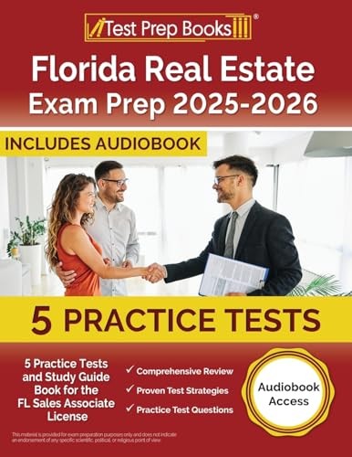 Florida Real Estate Exam Prep 2025-2026: 5 Practice Tests a ...